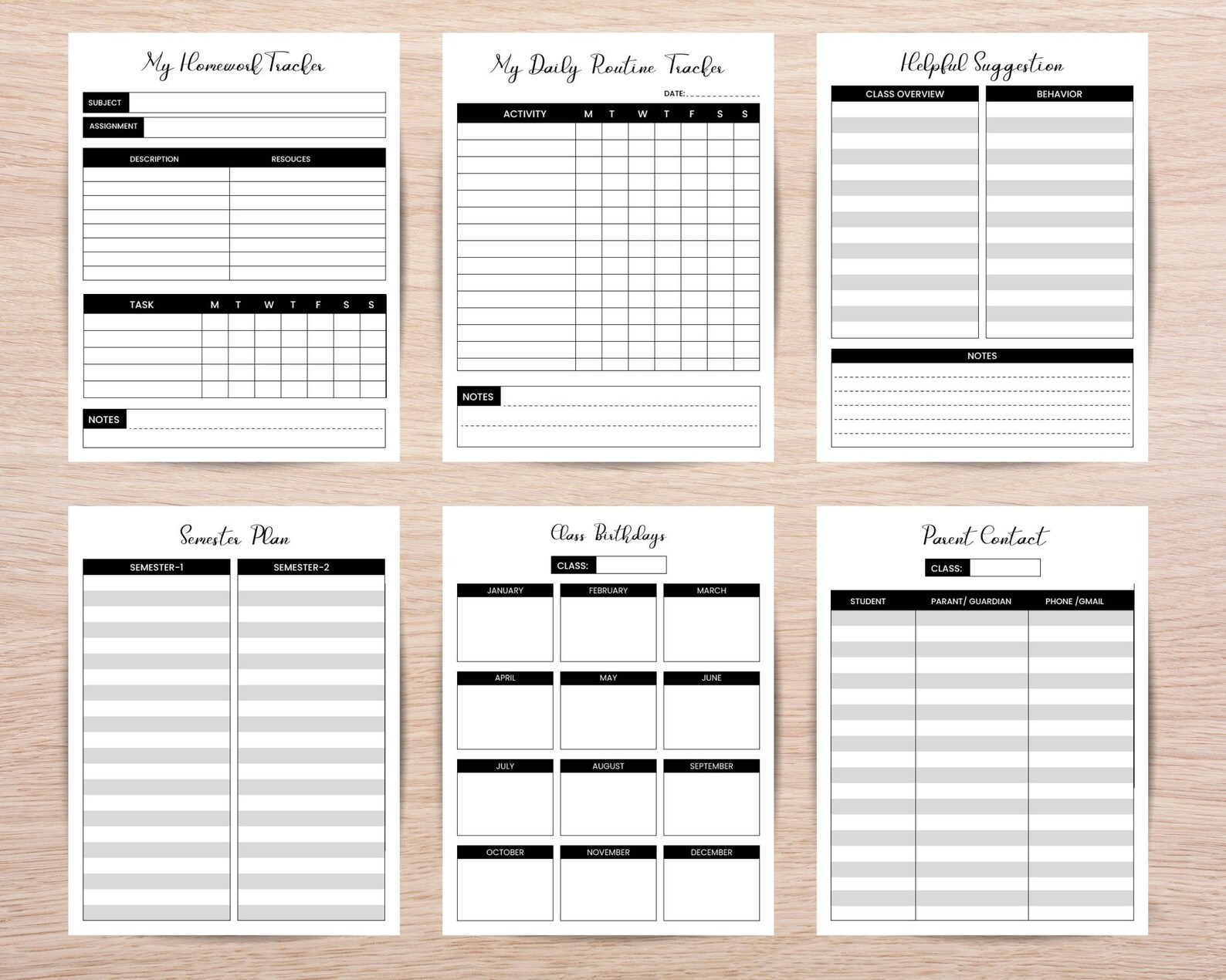 Teacher Planner 2024-2025 Digital Teacher Planner Printable Planner ...