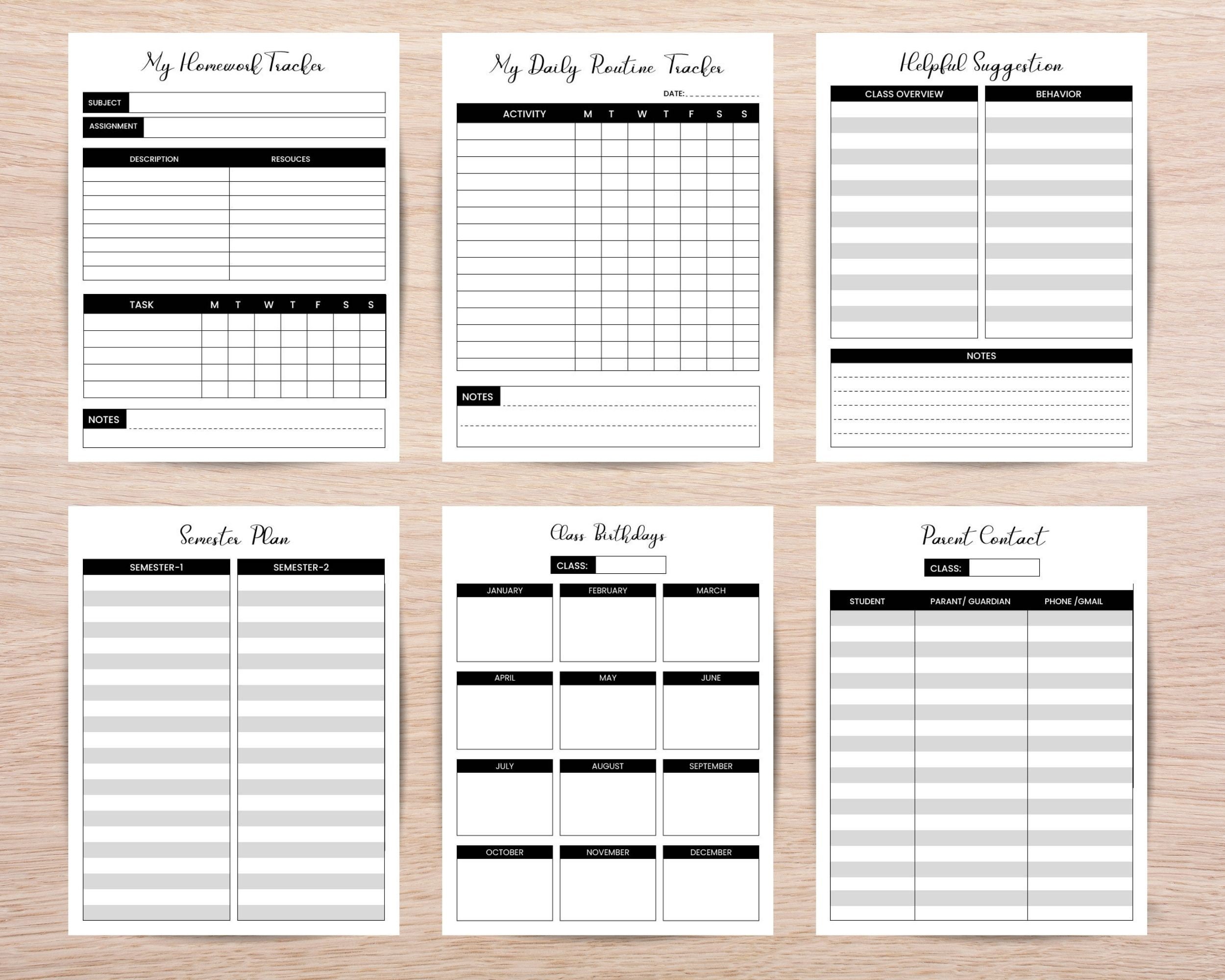 Teacher Planner 2024-2025 Digital Teacher Planner Printable Planner ...
