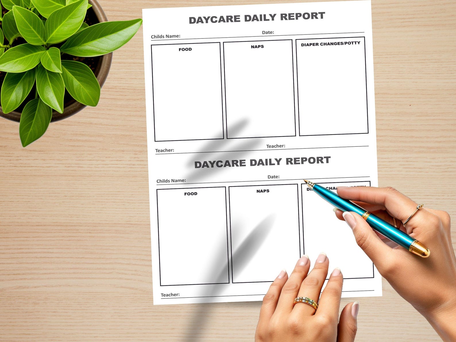 Behavior Chart Printable Daily Report Chart Digital Behavior Chart for ...