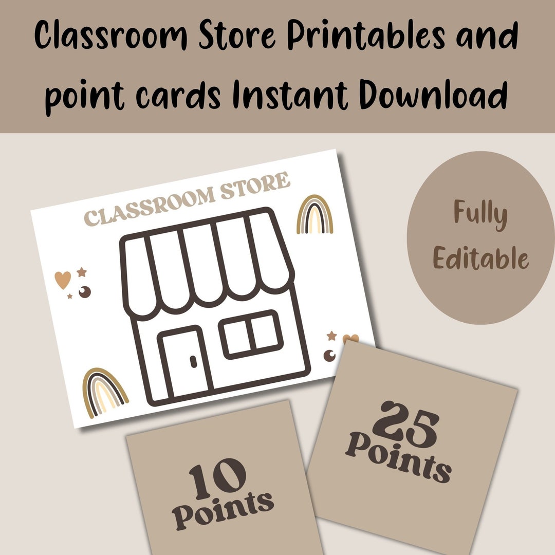 Classroom Store Printables School Store Printables Classroom Reward ...