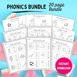 Phonics Worksheet for Kids Phonics Practice Kindergarten Alphabet ...