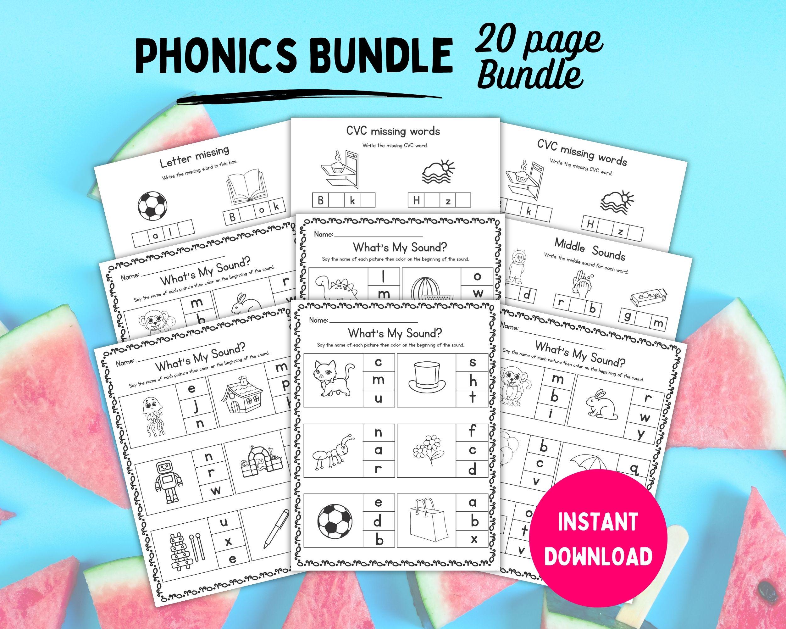 Phonics Worksheet for Kids Phonics Practice Kindergarten Alphabet ...