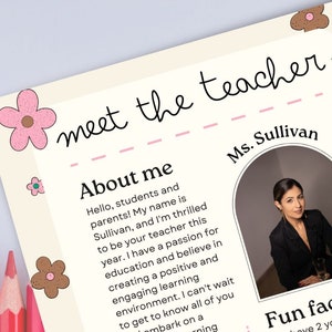 Meet the Teacher Template Back to School About the Teacher Printable ...