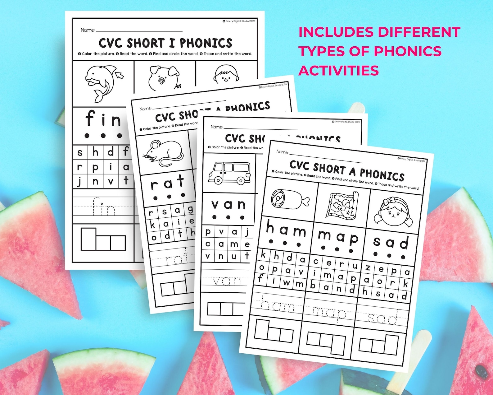Phonics Worksheet for Kids Phonics Practice Kindergarten Alphabet ...