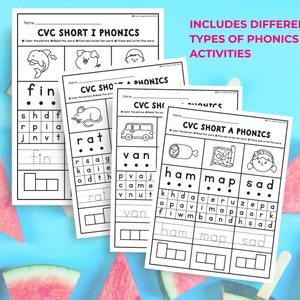 Phonics Worksheet for Kids Phonics Practice Kindergarten Alphabet ...