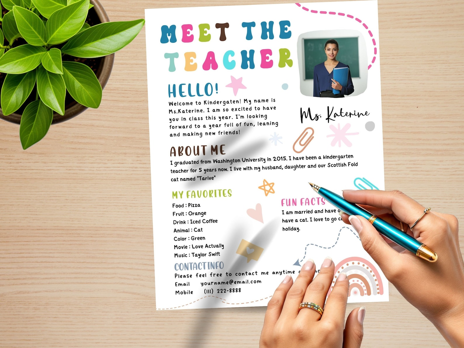 Meet the Teacher Letter Back to School Teacher Essential About the ...