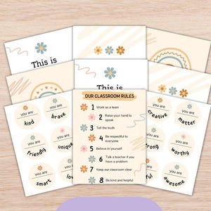 Boho Elementary Classroom Posters Positive Affirmation Classroom Poster ...