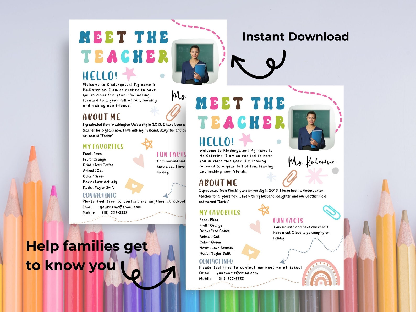 Meet the Teacher Letter Back to School Teacher Essential About the ...