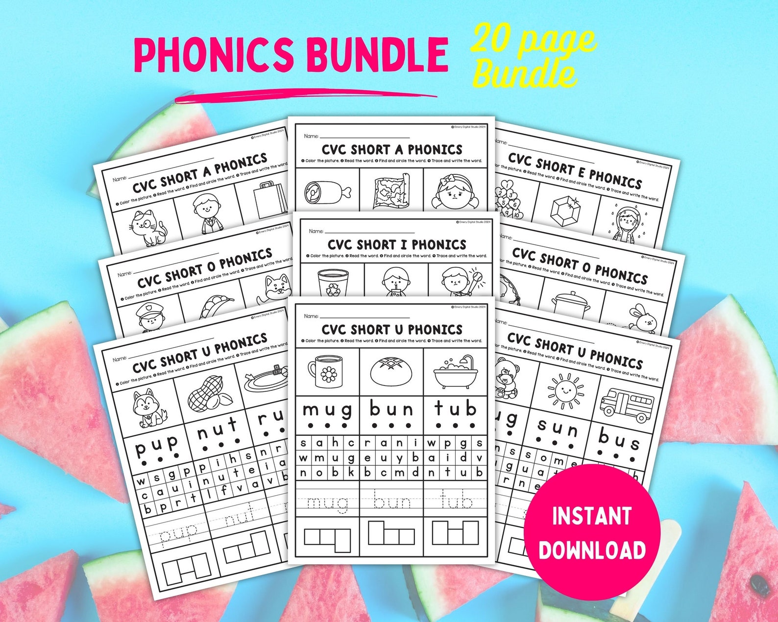 Phonics Worksheet for Kids Phonics Practice Kindergarten Alphabet ...