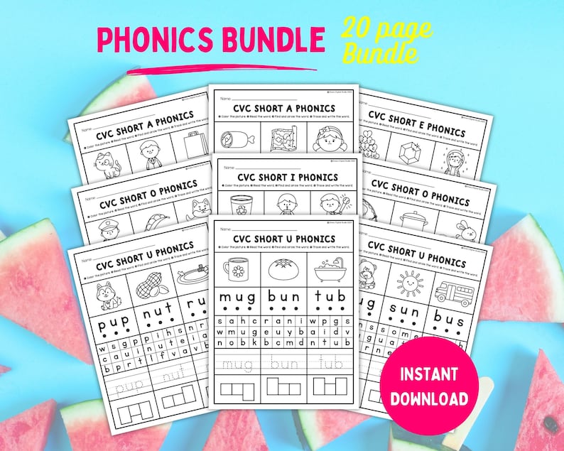 Phonics Worksheet for Kids Phonics Practice Kindergarten Alphabet ...