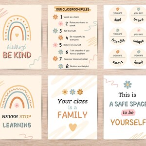 Boho Elementary Classroom Posters Positive Affirmation Classroom Poster ...