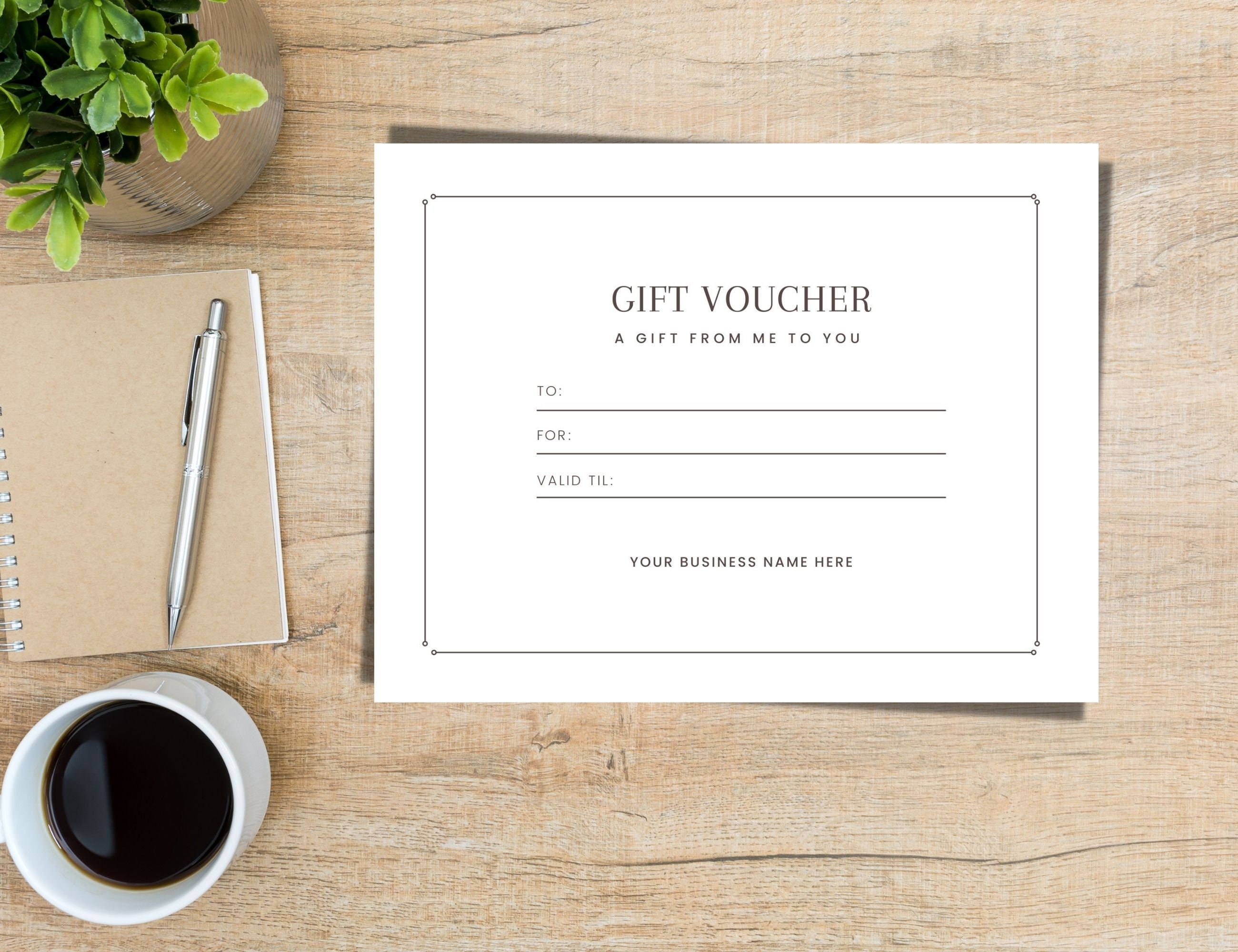 Minimalist Gift Certificate Template, a Gift Certificate Template for ...