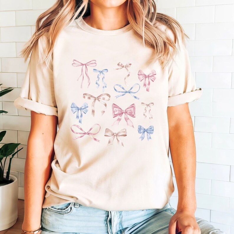 Coquette and Bows Shirt Coquette Pink T Shirt Ribbon Blue Coquette ...