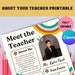 Meet the Teacher Letter Back to School About the Teacher Template Meet ...