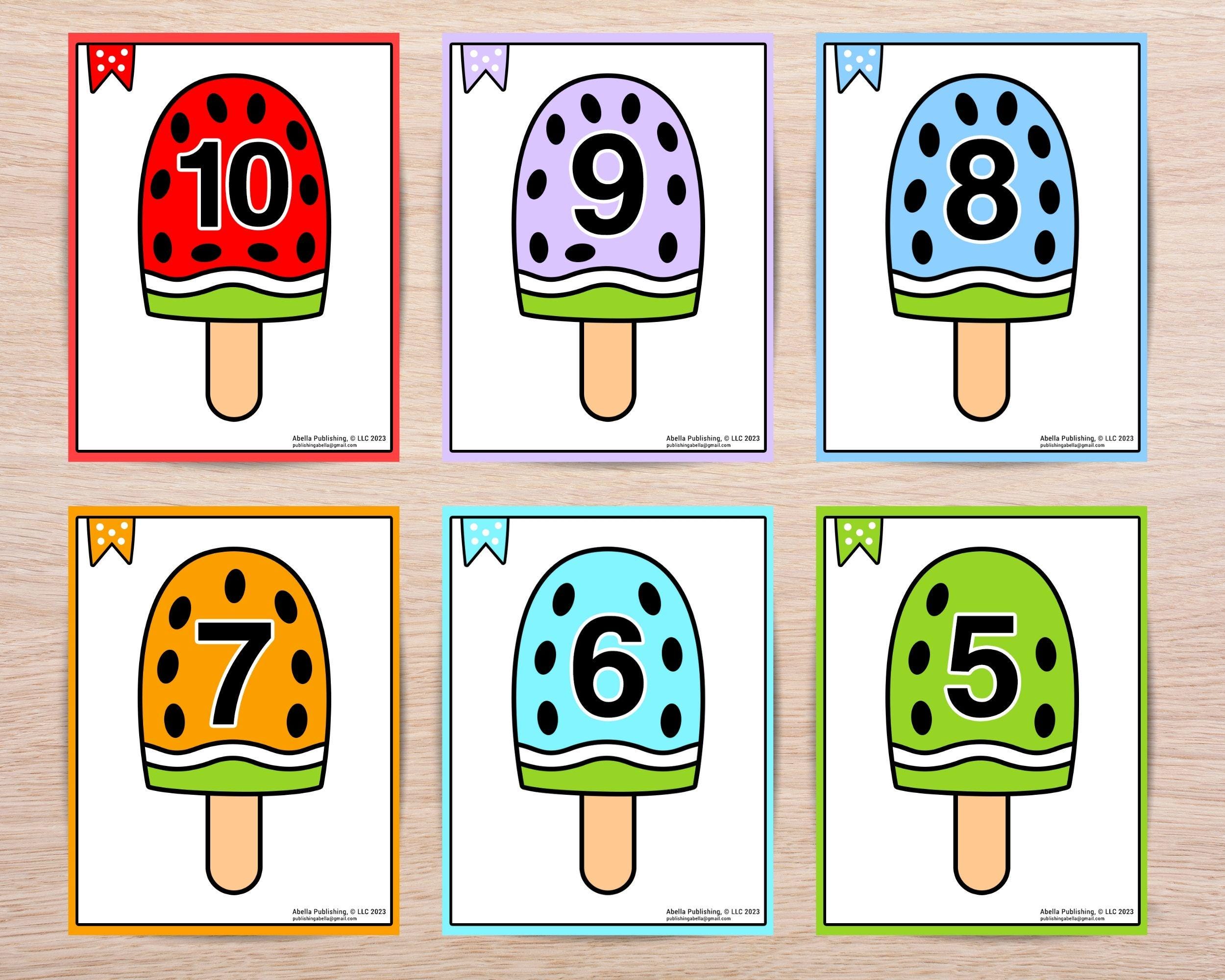 Rainbow Number Line for Classroom Printable Number Line Wall for ...