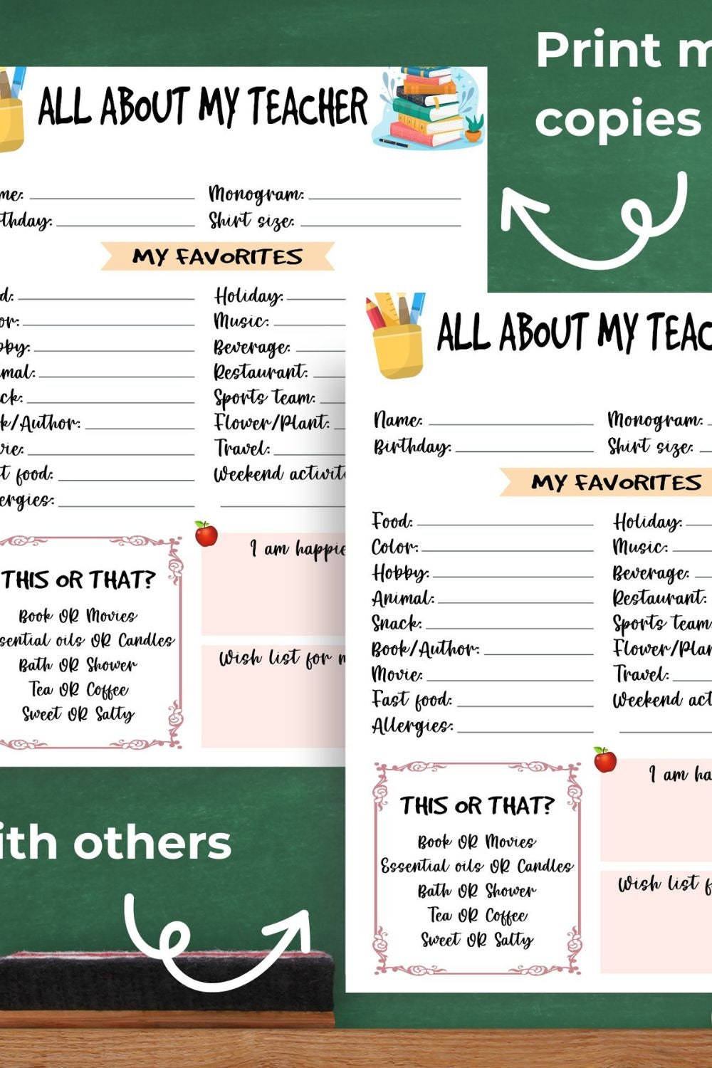 Meet the Teacher Back to School Worksheet About the Teacher New Teacher ...