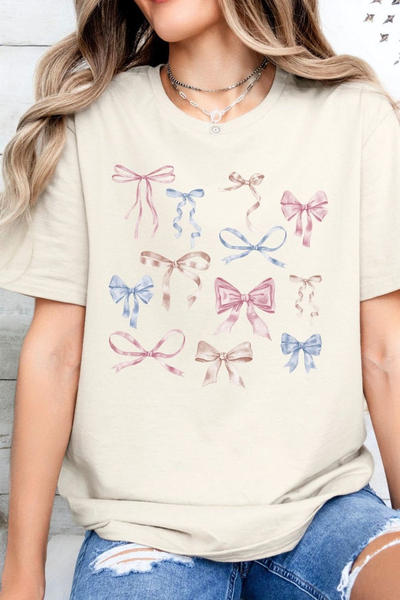 Coquette and Bows Shirt Coquette Pink T Shirt Ribbon Blue Coquette ...