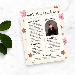 Meet the Teacher Template Back to School About the Teacher Printable ...