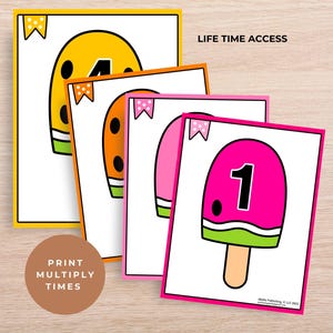 Rainbow Number Line for Classroom Printable Number Line Wall for ...