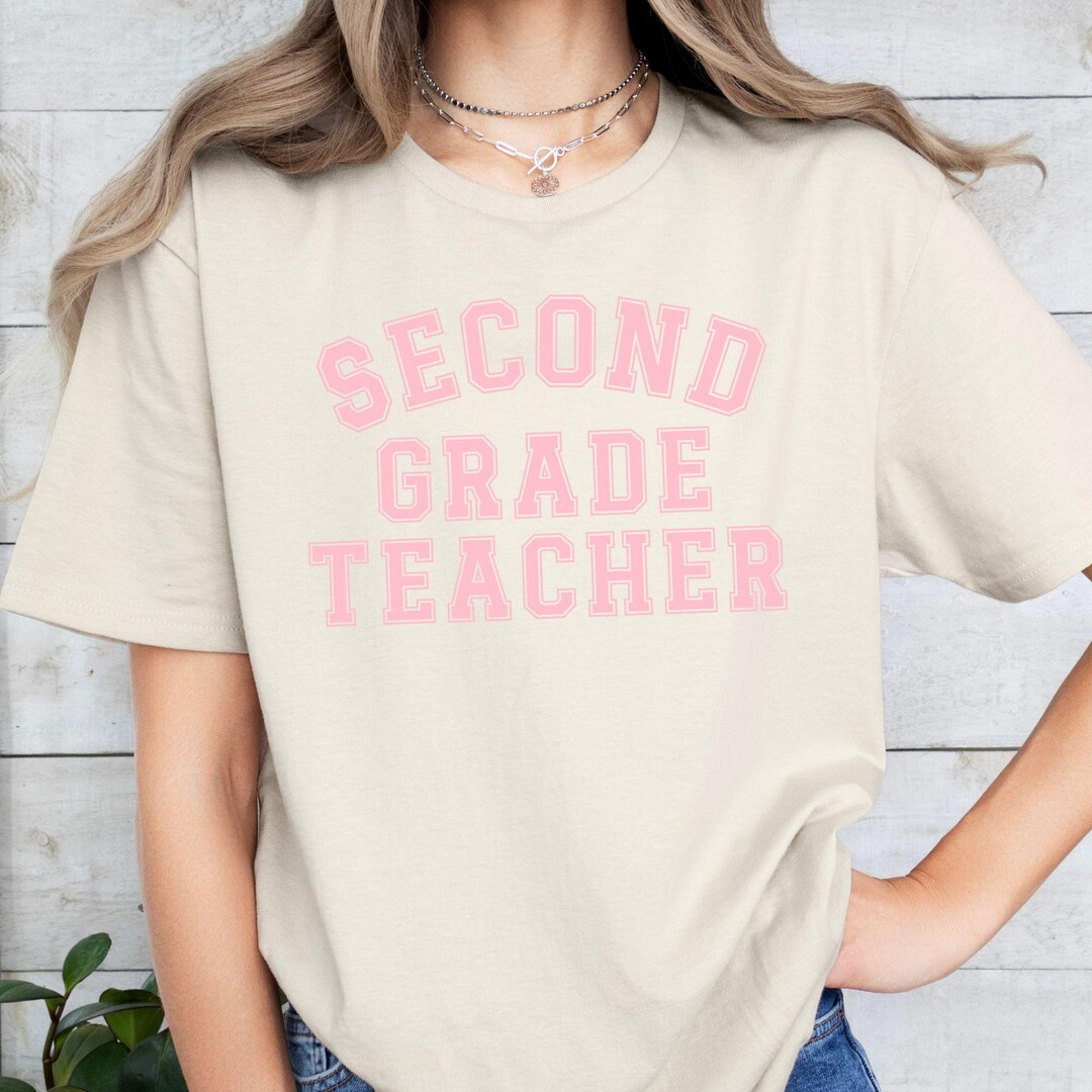 Second Grade Teacher Shirt Oversized Comfort Colors 2nd Grade Teacher ...