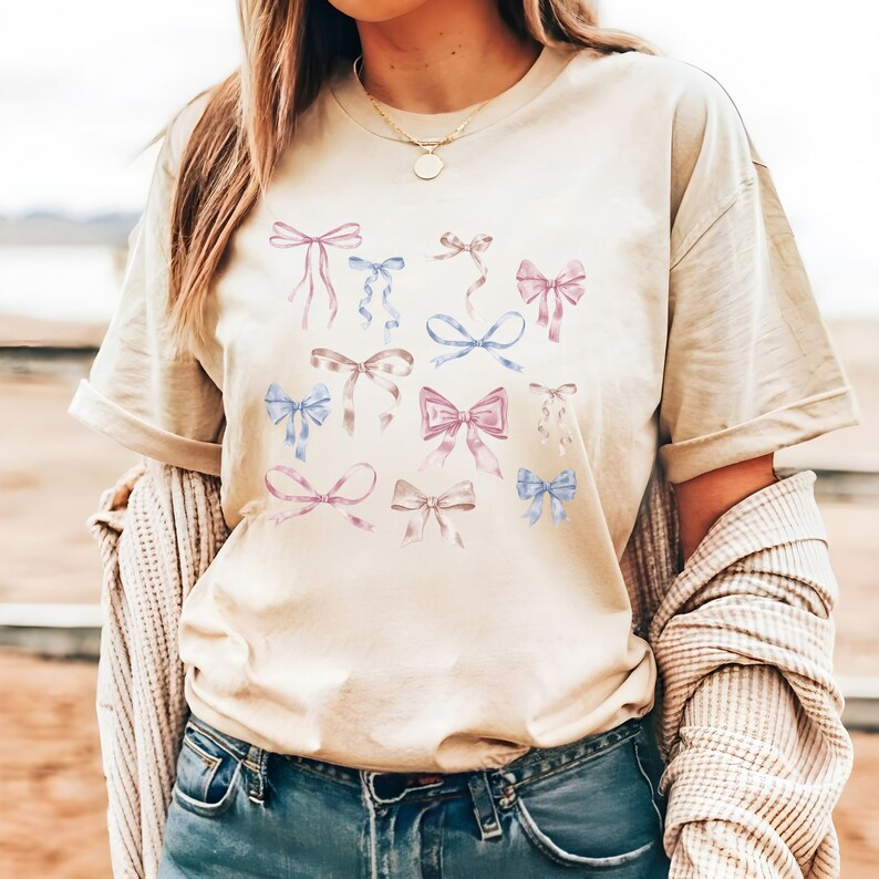 Coquette and Bows Shirt Coquette Pink T Shirt Ribbon Blue Coquette ...