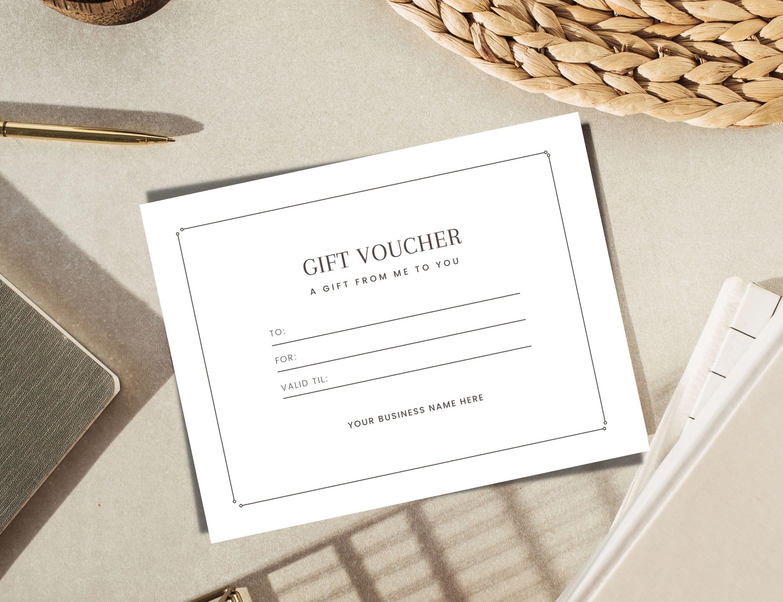 Minimalist Gift Certificate Template, a Gift Certificate Template for ...