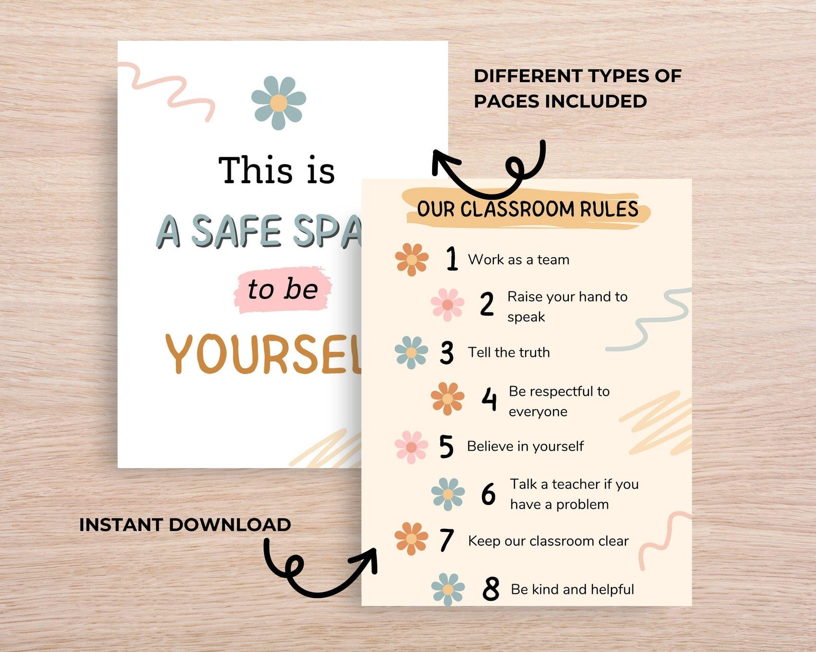 Boho Elementary Classroom Posters Positive Affirmation Classroom Poster ...