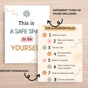 Boho Elementary Classroom Posters Positive Affirmation Classroom Poster ...