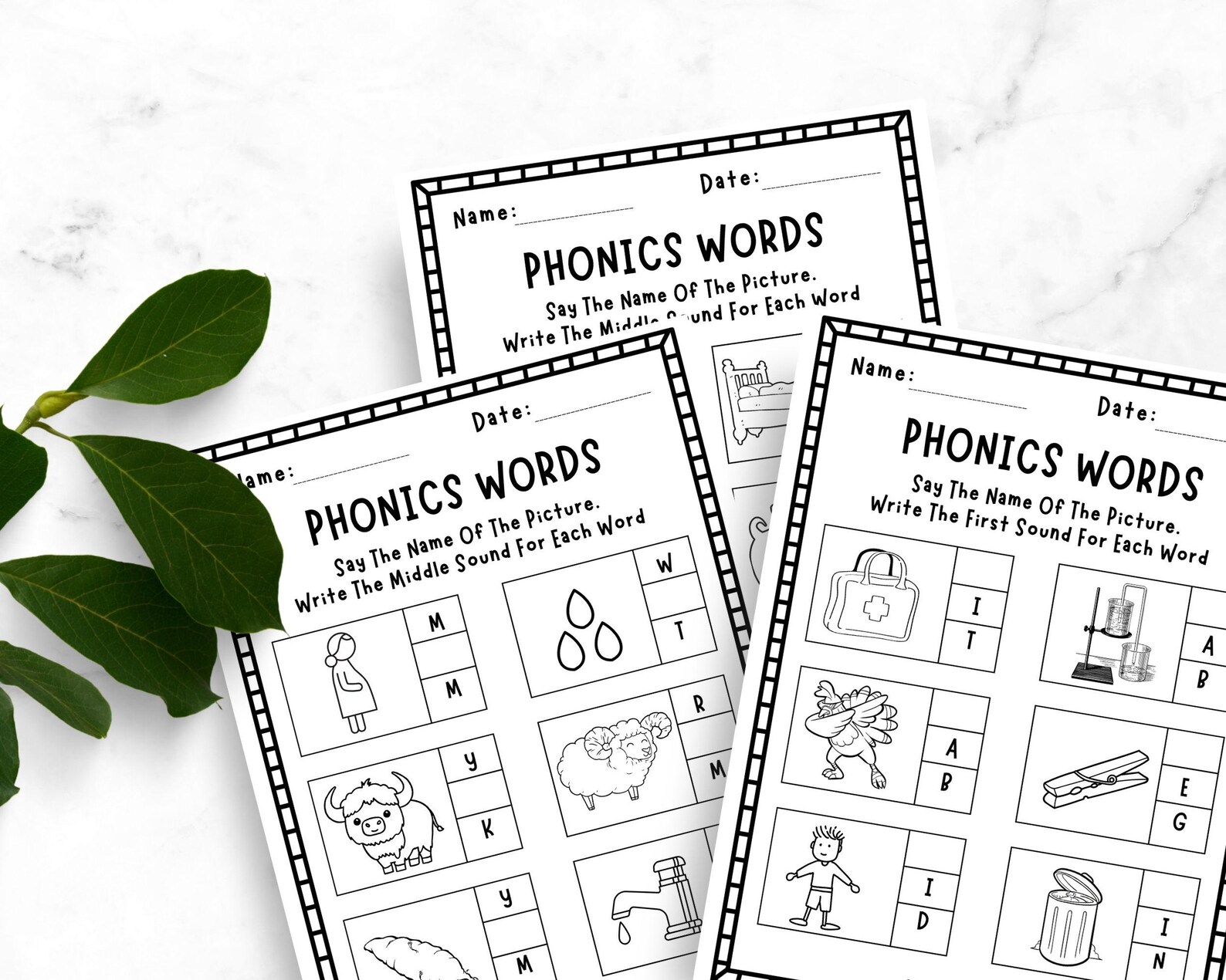 Phonics Worksheet for Kids Phonics Practice Kindergarten Alphabet ...