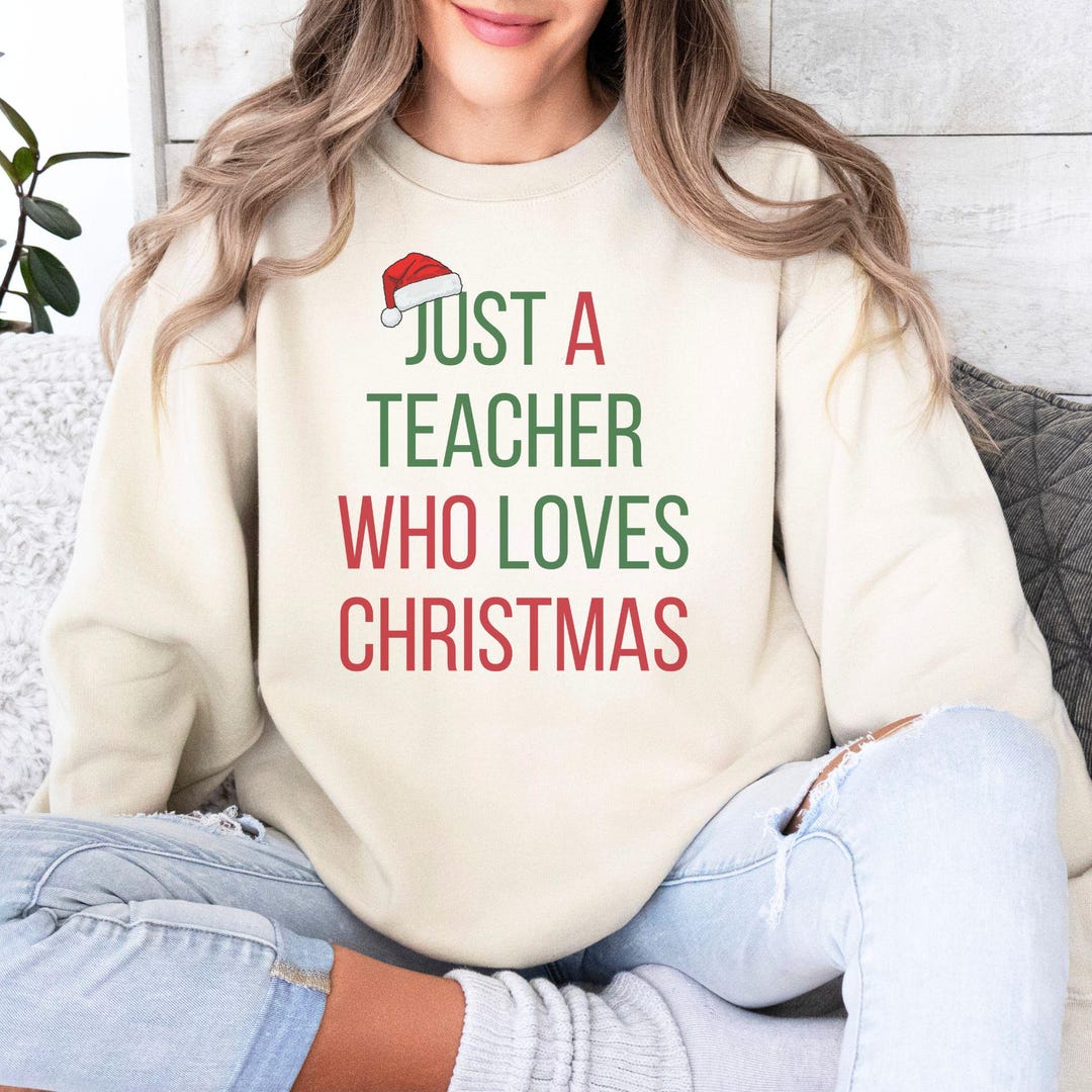 Christmas Teacher Shirt Funny Teacher Christmas Shirt Oversized Teacher ...
