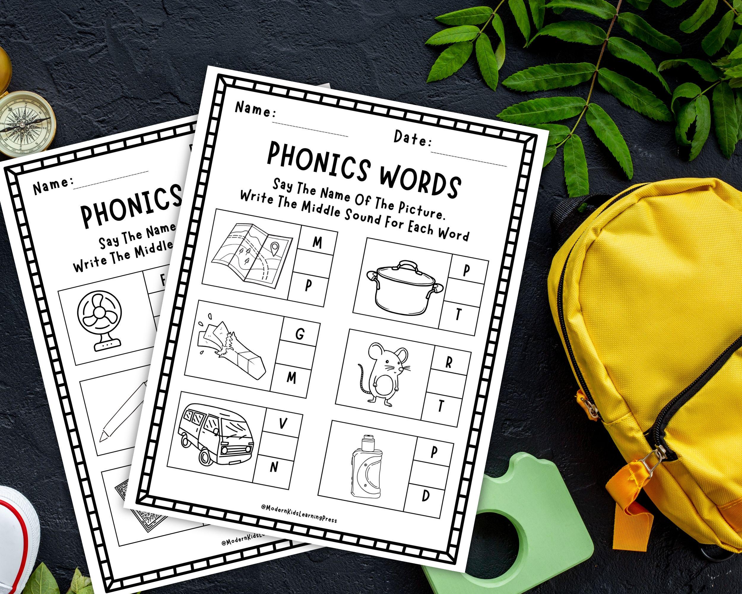 Phonics Worksheet for Kids Phonics Practice Kindergarten Alphabet ...