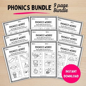 Phonics Worksheet for Kids Phonics Practice Kindergarten Alphabet ...