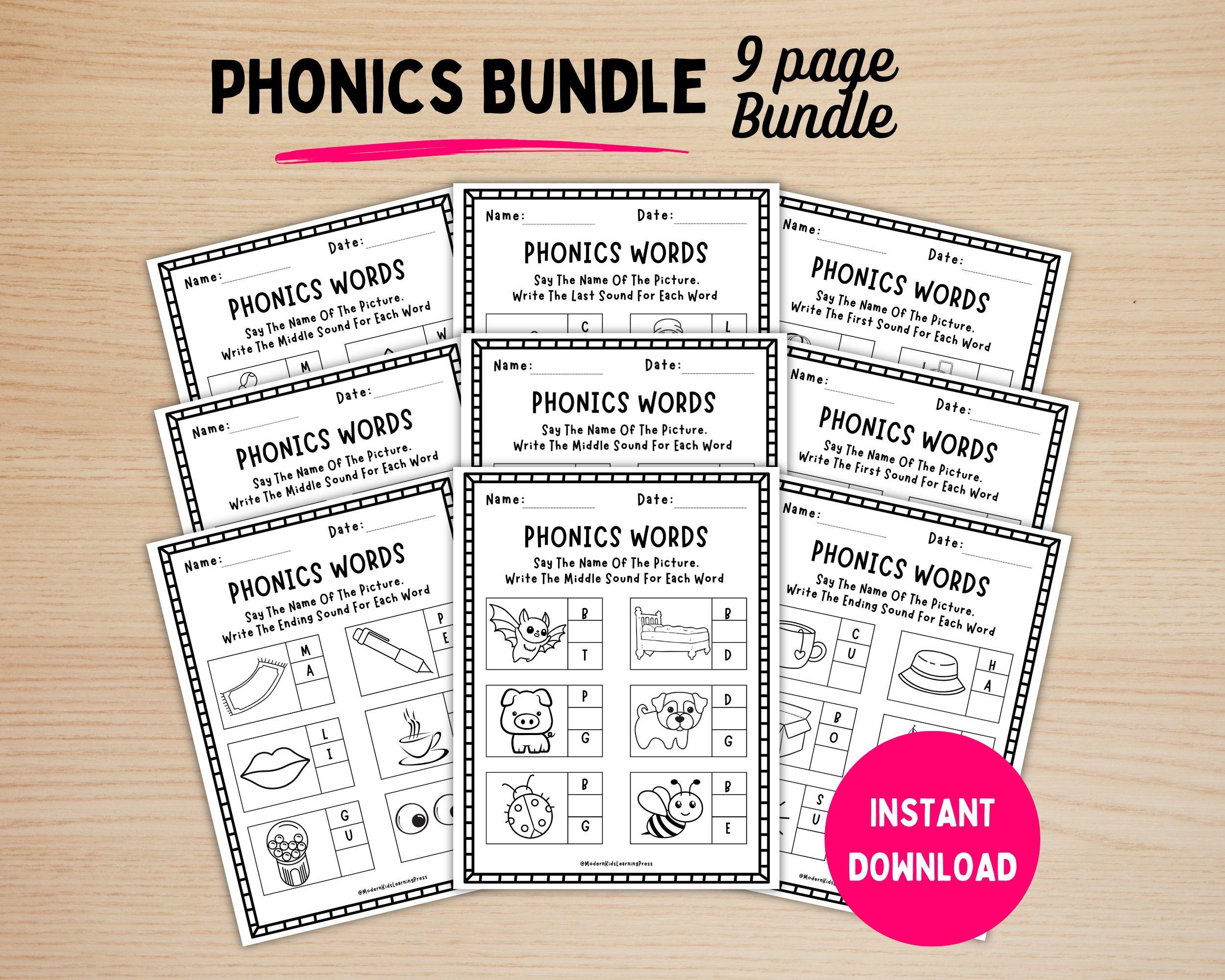 Phonics Worksheet for Kids Phonics Practice Kindergarten Alphabet ...
