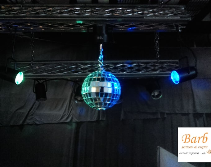 1/6 Scale Motorized Disco Mirror Ball. With Two RGB LED Spot Reflectors ...
