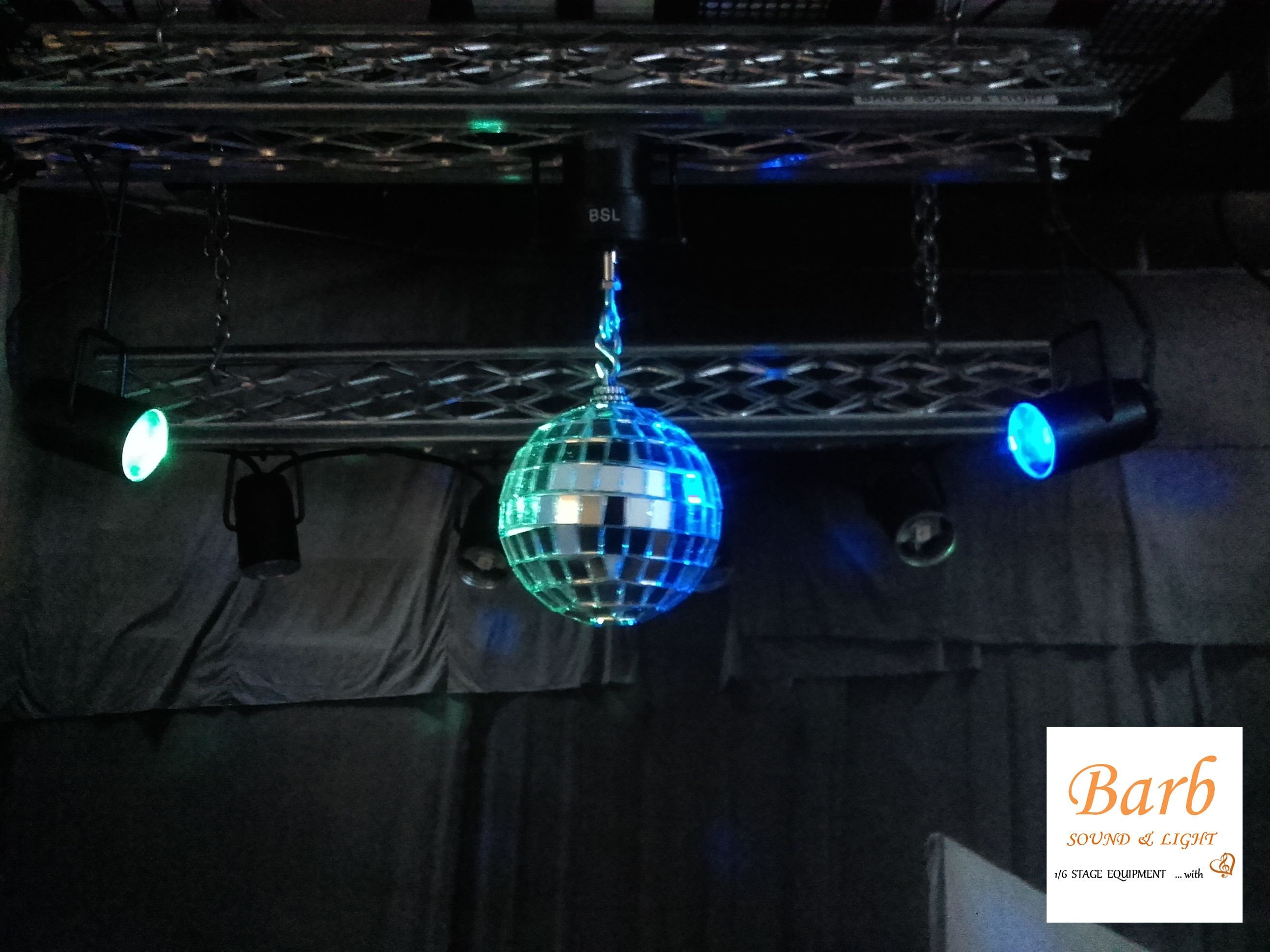 1/6 Scale Motorized Disco Mirror Ball. With Two RGB LED Spot Reflectors ...