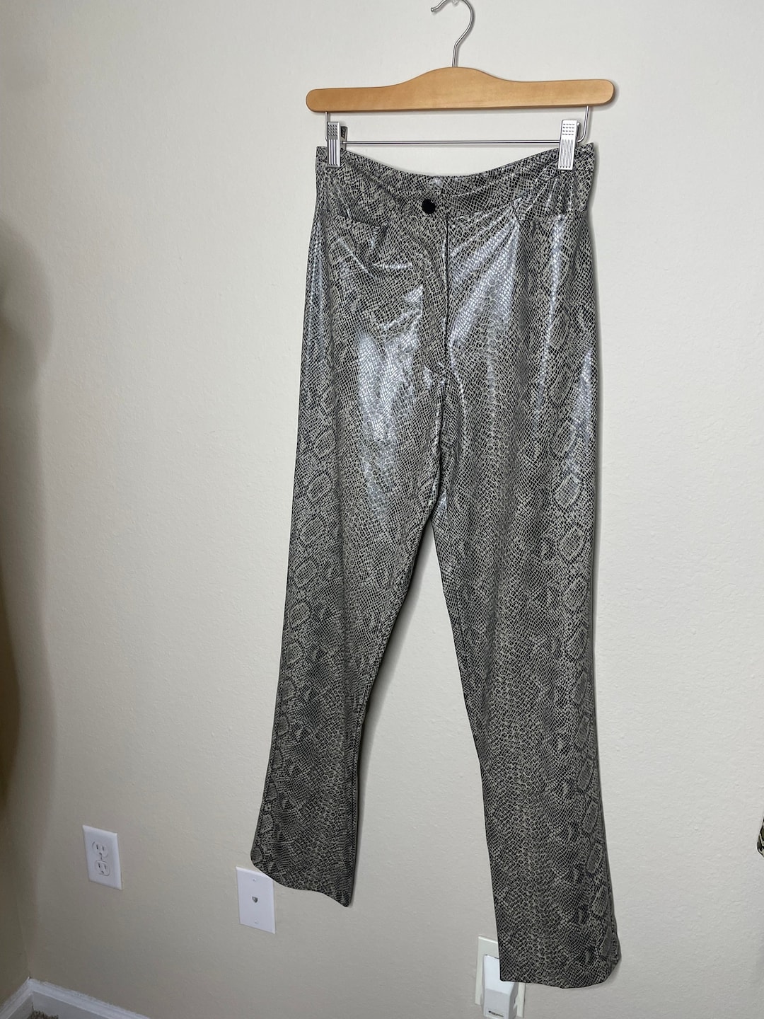Vintage FUDA Snakeskin Polyurethane Pants - Etsy