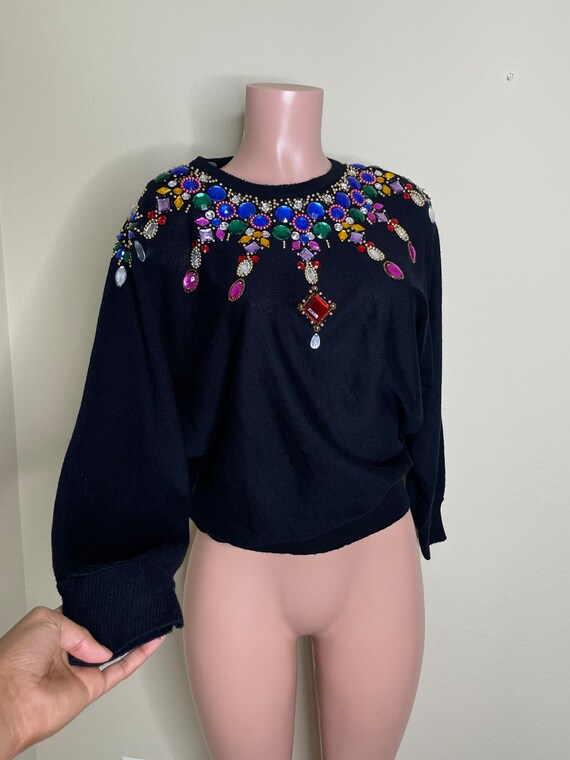 Vintage Regency Collection by Joyce floral heavy sequ… - Gem