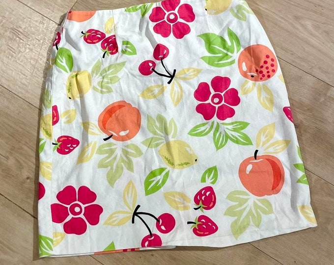 Colorful Fruits Skirt With Pockets - Short Length - Cute Sweet Handmade ...