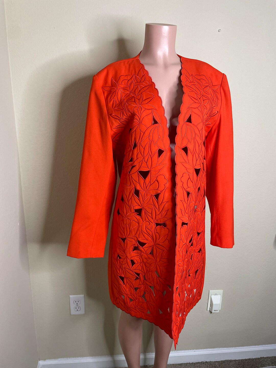 Vintage KB Cutout Orange Blazer Jacket - Etsy