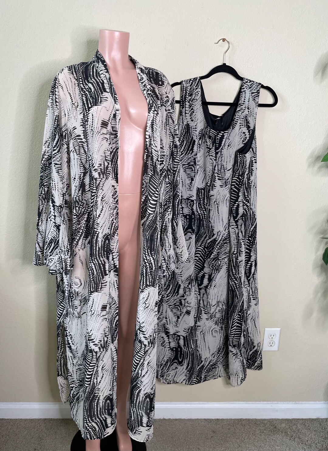 Vintage Two Piece Dress/duster Set - Etsy