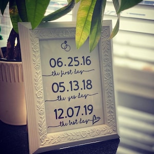 Special Date Frame - Etsy