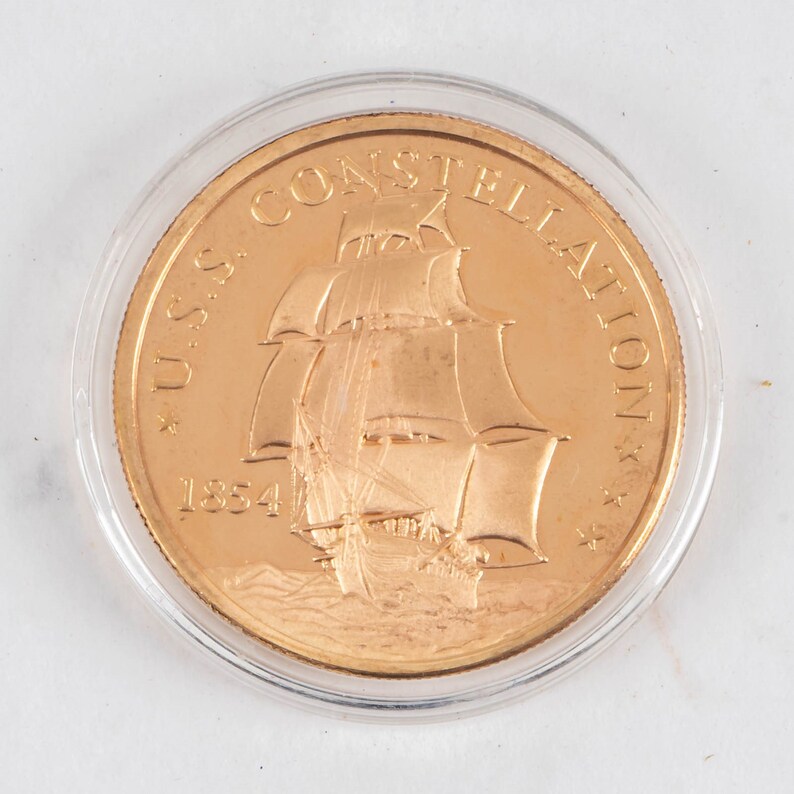 USS Constellation Frigate 1854 Medal Copper Encased - Etsy