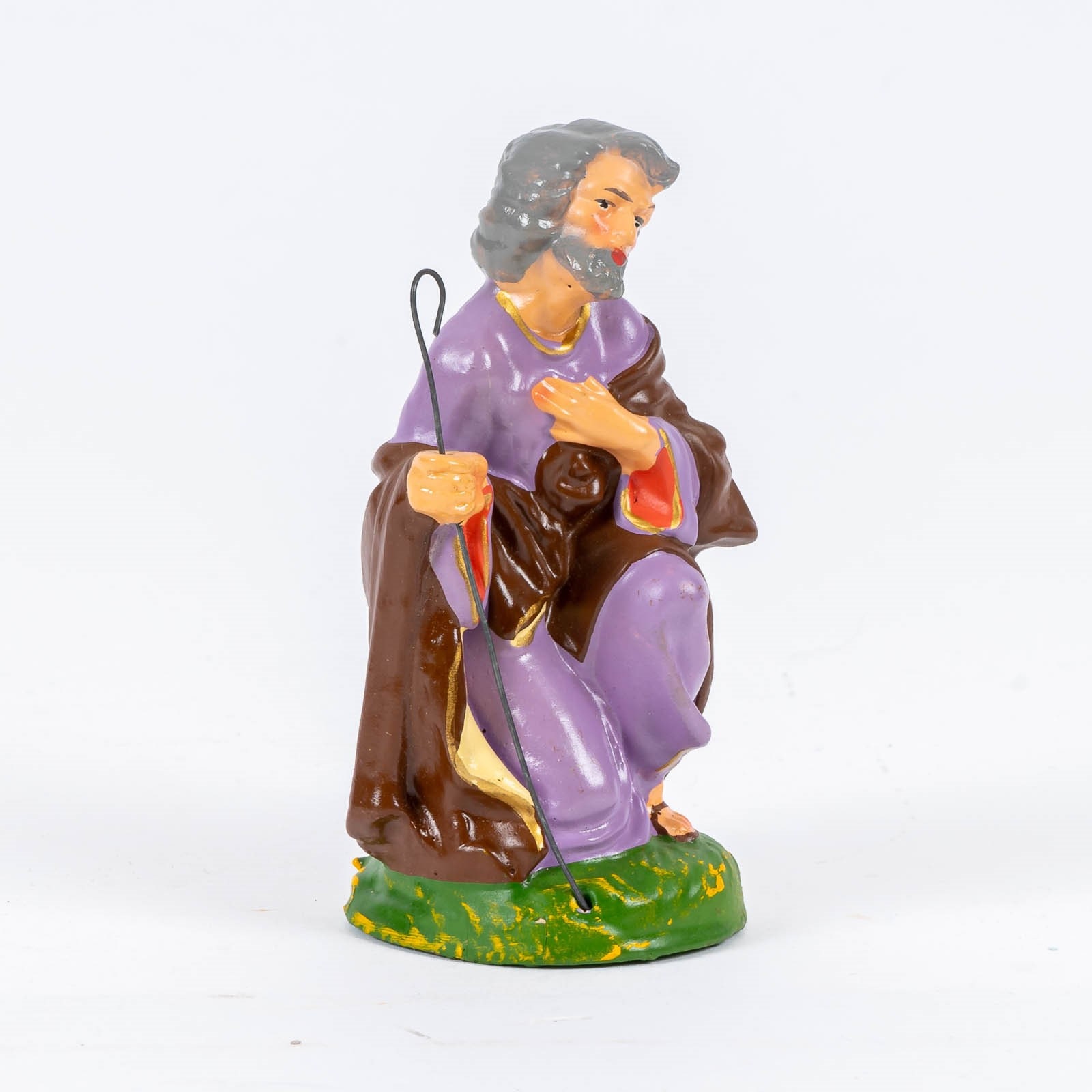 Nativity Kneeling Joseph Paper Mache Hand-painted Christmas Italy ...