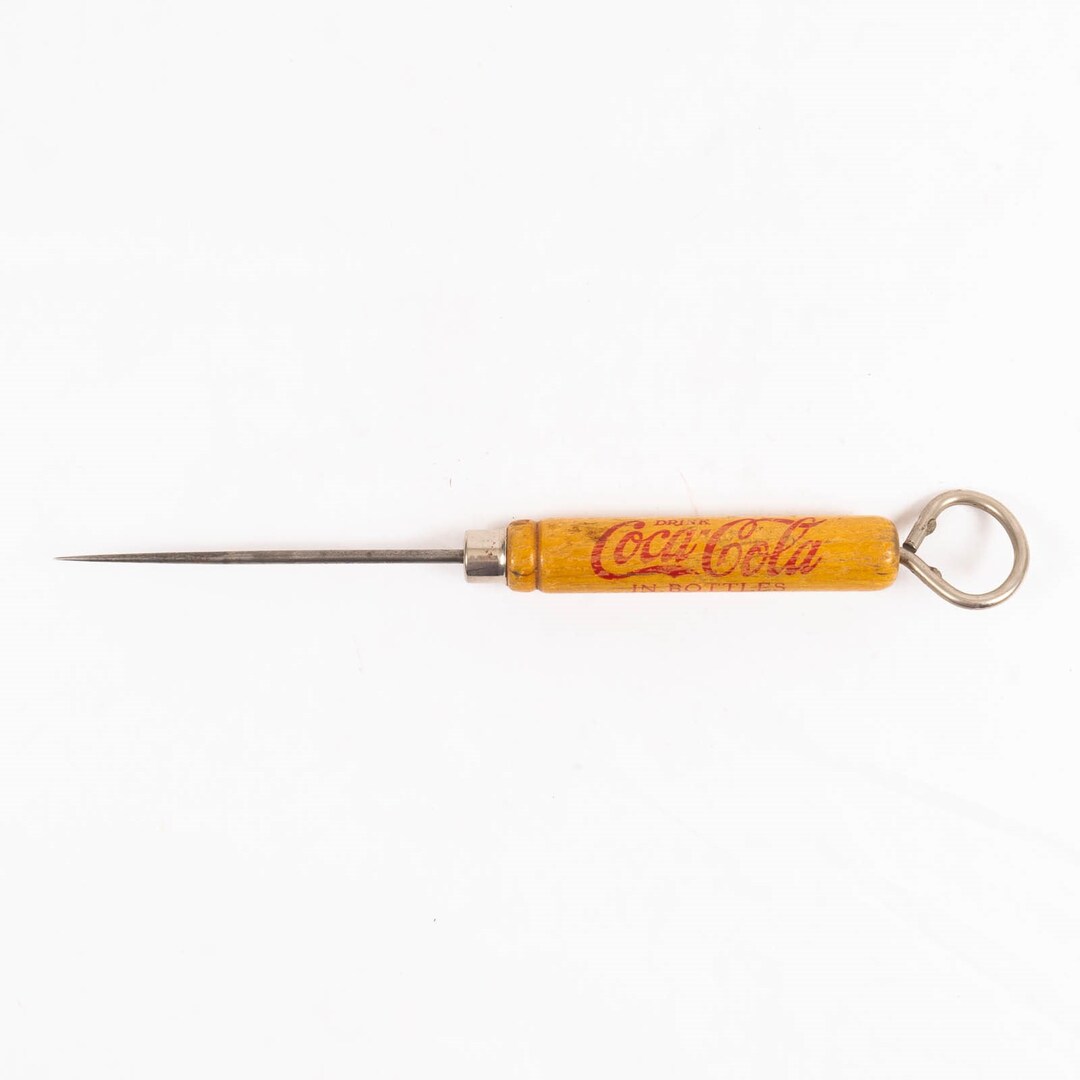 Coca-cola Wood Handled Ice Pick With Opener Vintage - Etsy