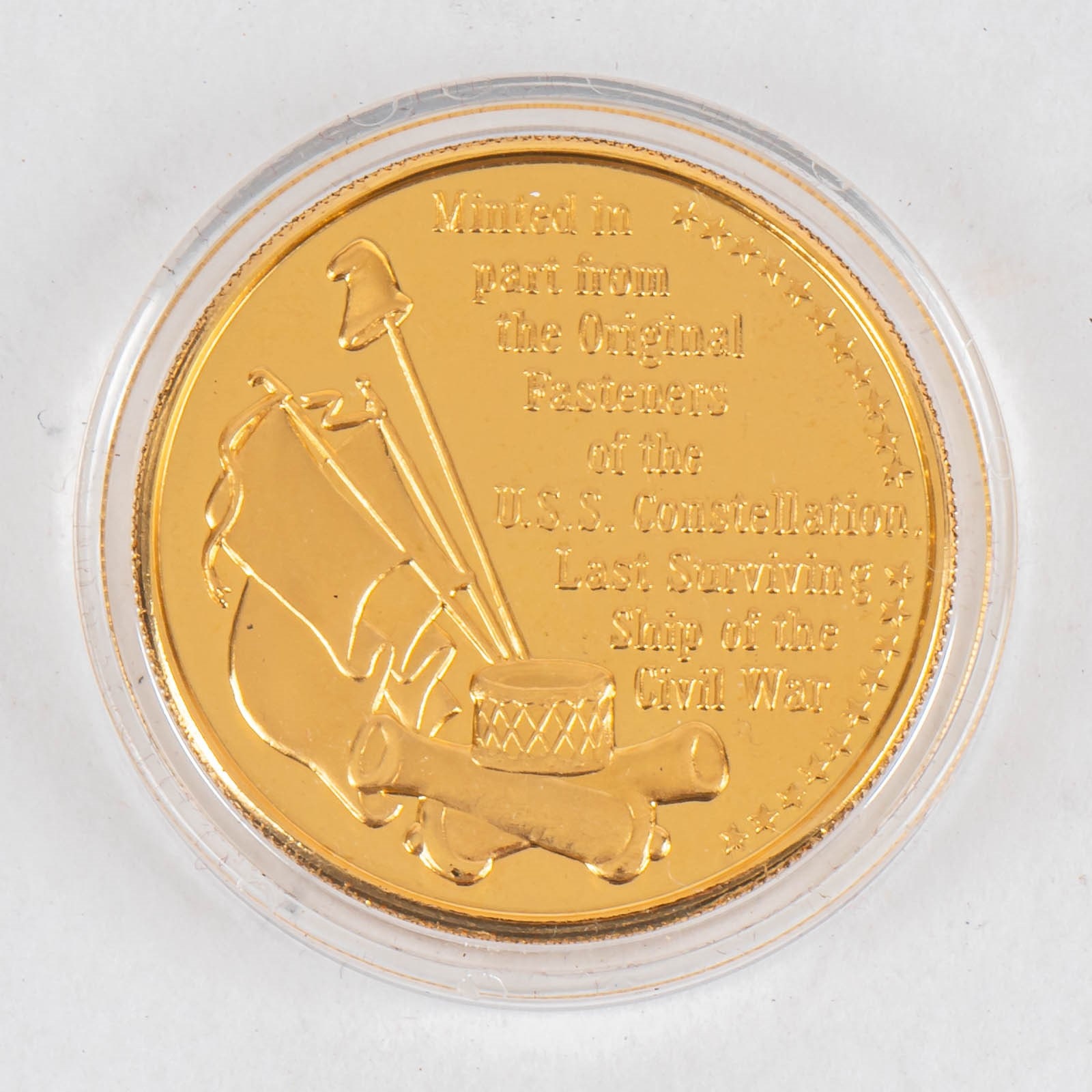 USS Constellation Frigate 1854 Medal Gold-plated Copper From - Etsy Canada