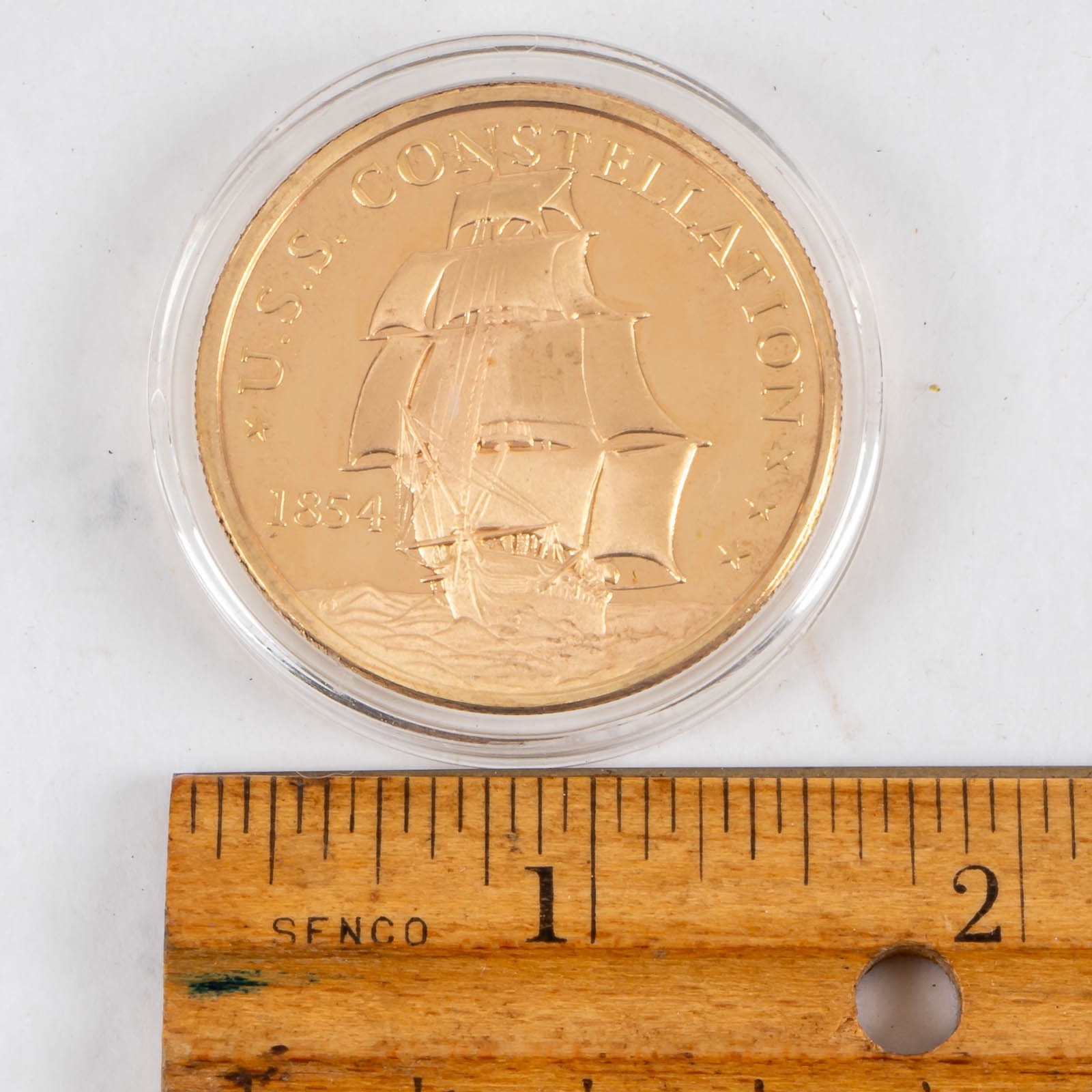 USS Constellation Frigate 1854 Medal Copper Encased - Etsy Australia