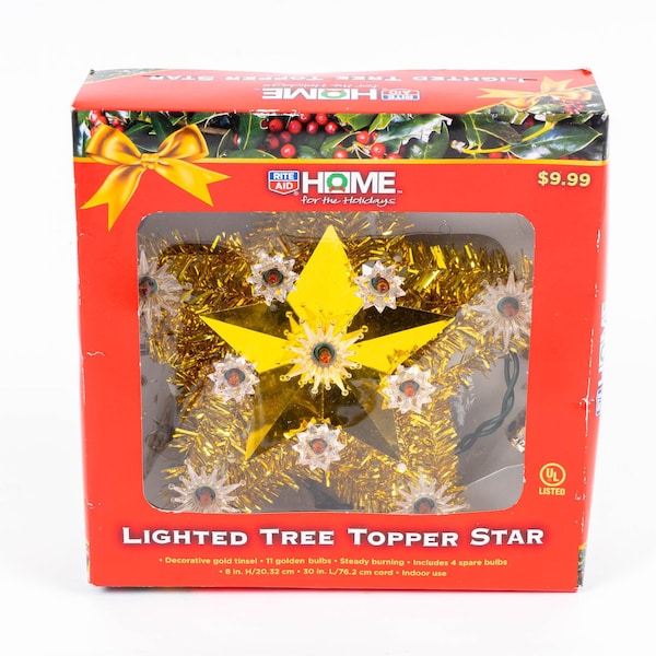 Tinsel Light Tree Topper - Etsy