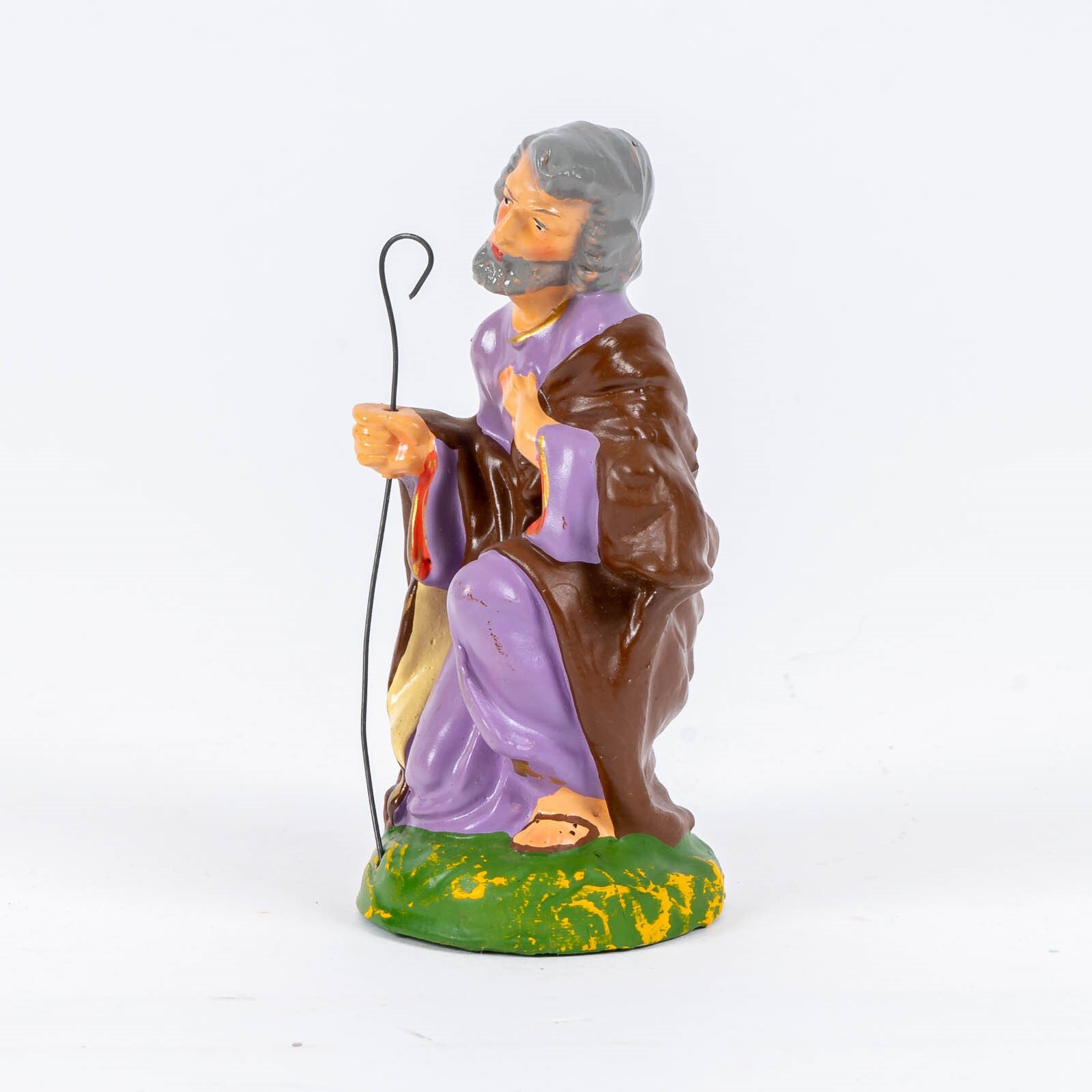 Nativity Kneeling Joseph Paper Mache Hand-painted Christmas Italy ...