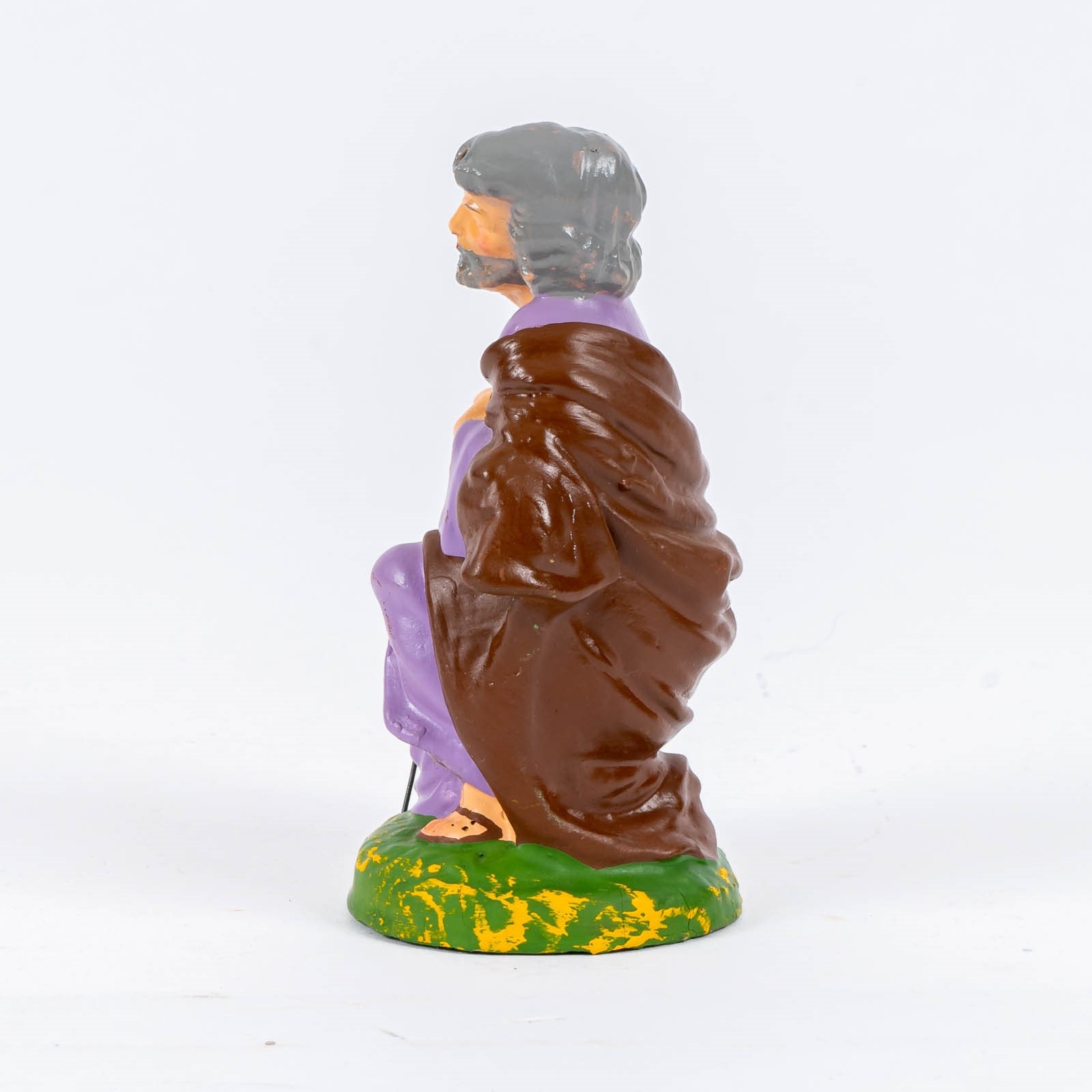 Nativity Kneeling Joseph Paper Mache Hand-painted Christmas Italy ...