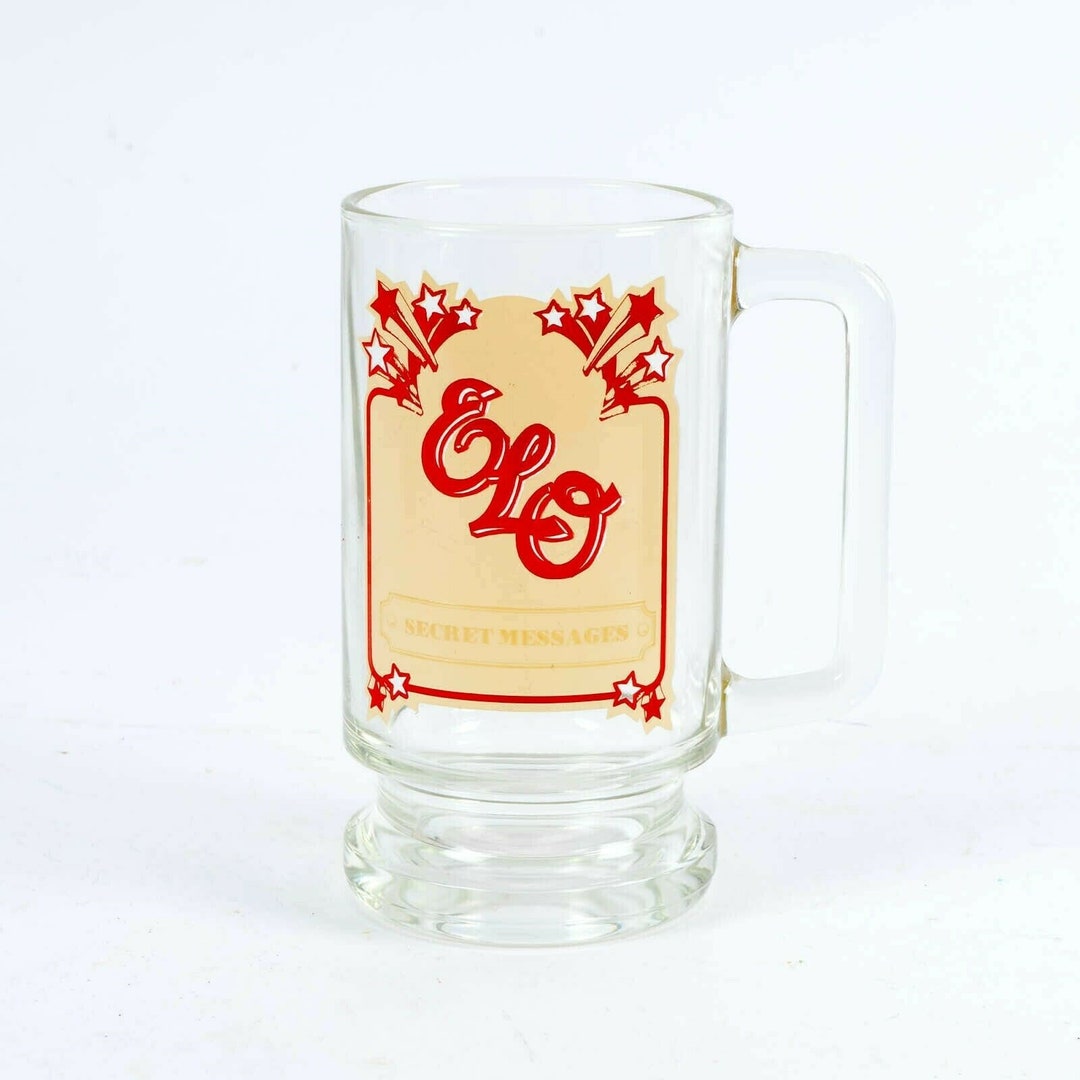 Vintage 1983 ELO Secret Messages Promo Glass Beer Mug Electric Light ...
